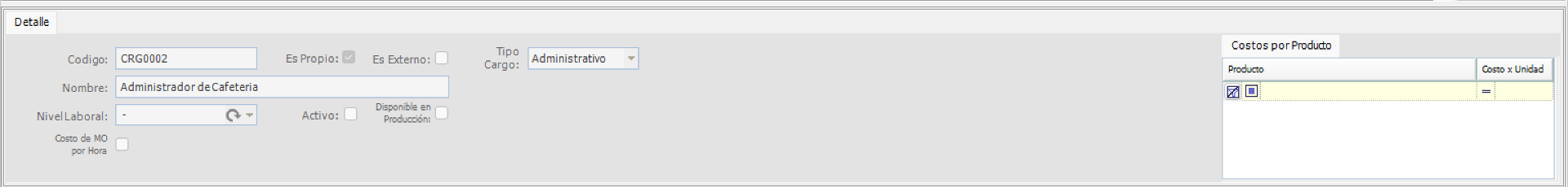 Cargos - Brilo ERP Docs
